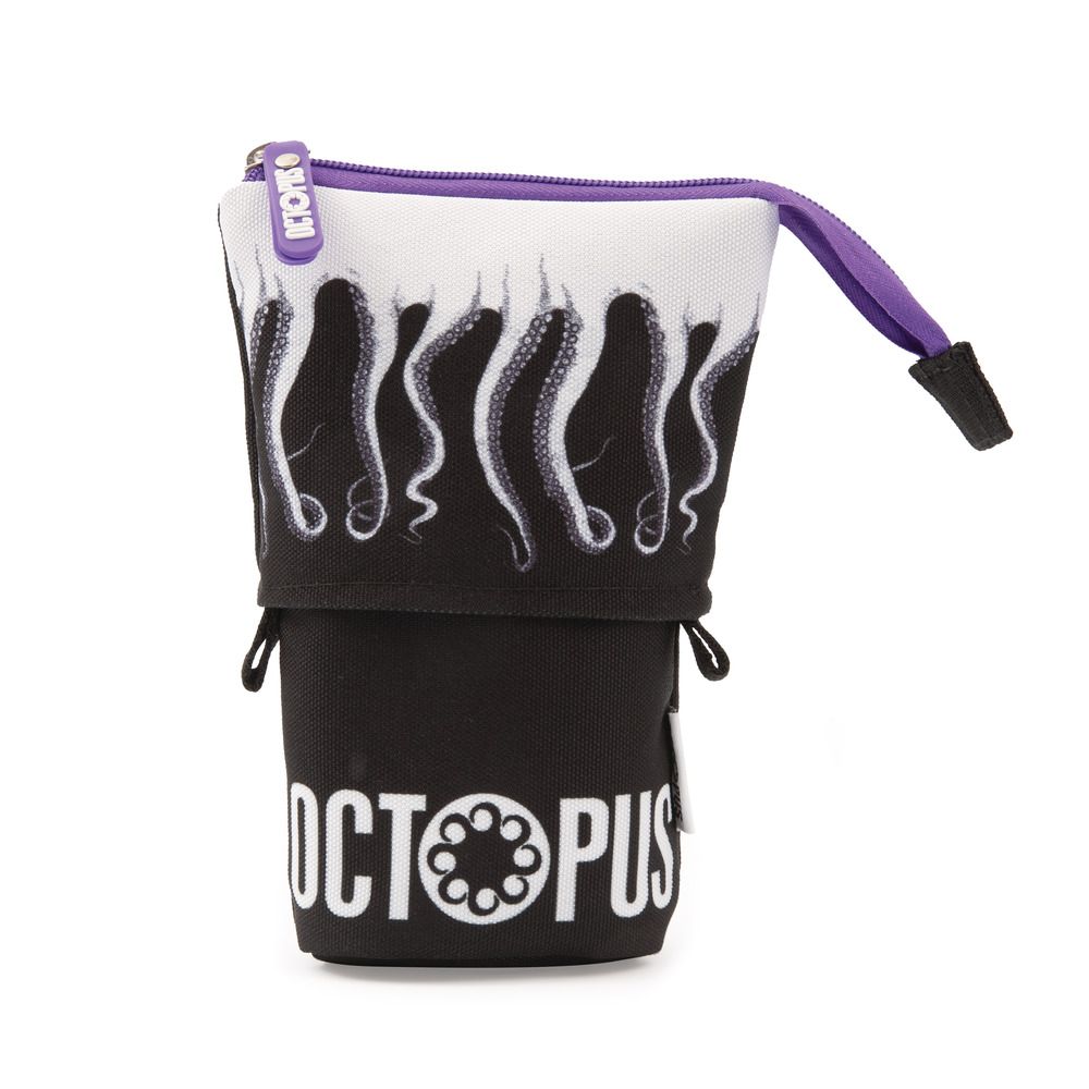 Octopus Vertical Pencil Case - Case BLACK